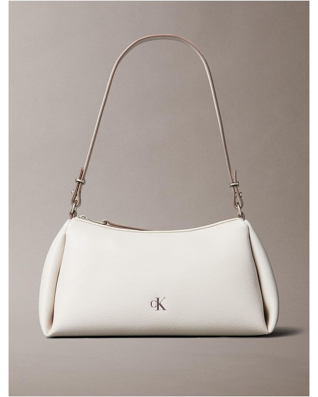 Calvin Klein Small Shoulder Bag in Natural | Lyst