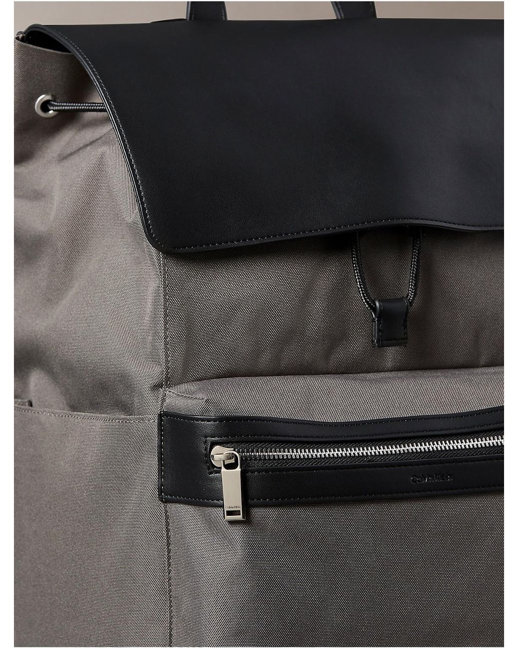 Calvin Klein Structured Flap Backpack in Gray for Men | Lyst