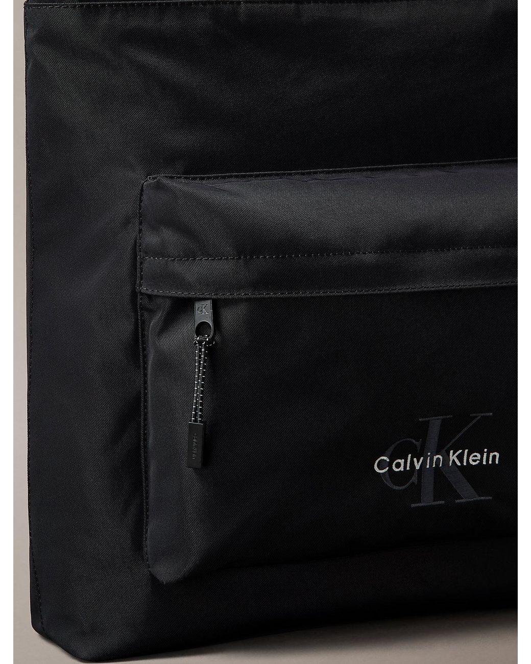 Calvin Klein Nylon Signature Logo Tote Bag in Black for Men | Lyst UK