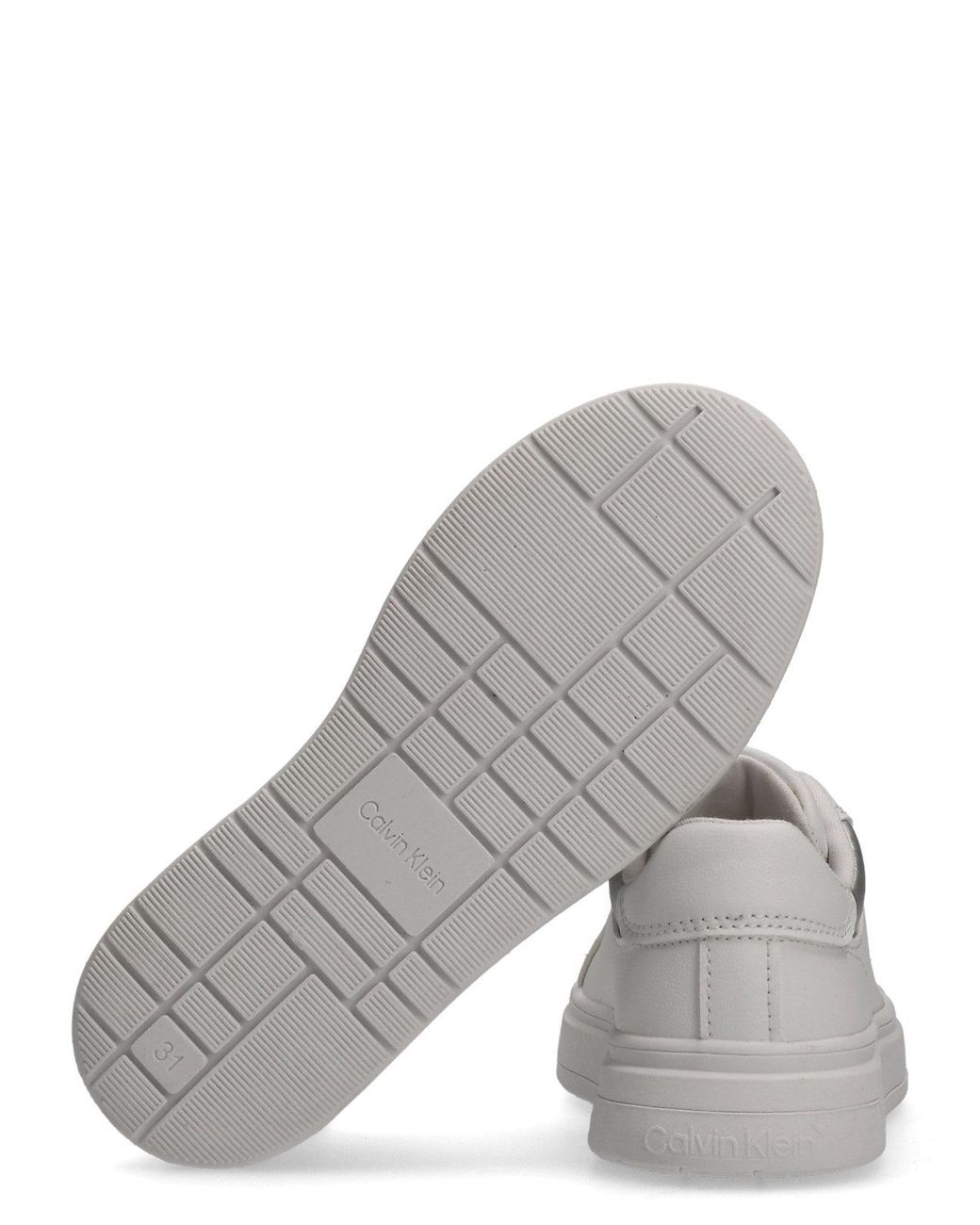 Calvin Klein Kids Signature Logo Trainers in White | Lyst UK