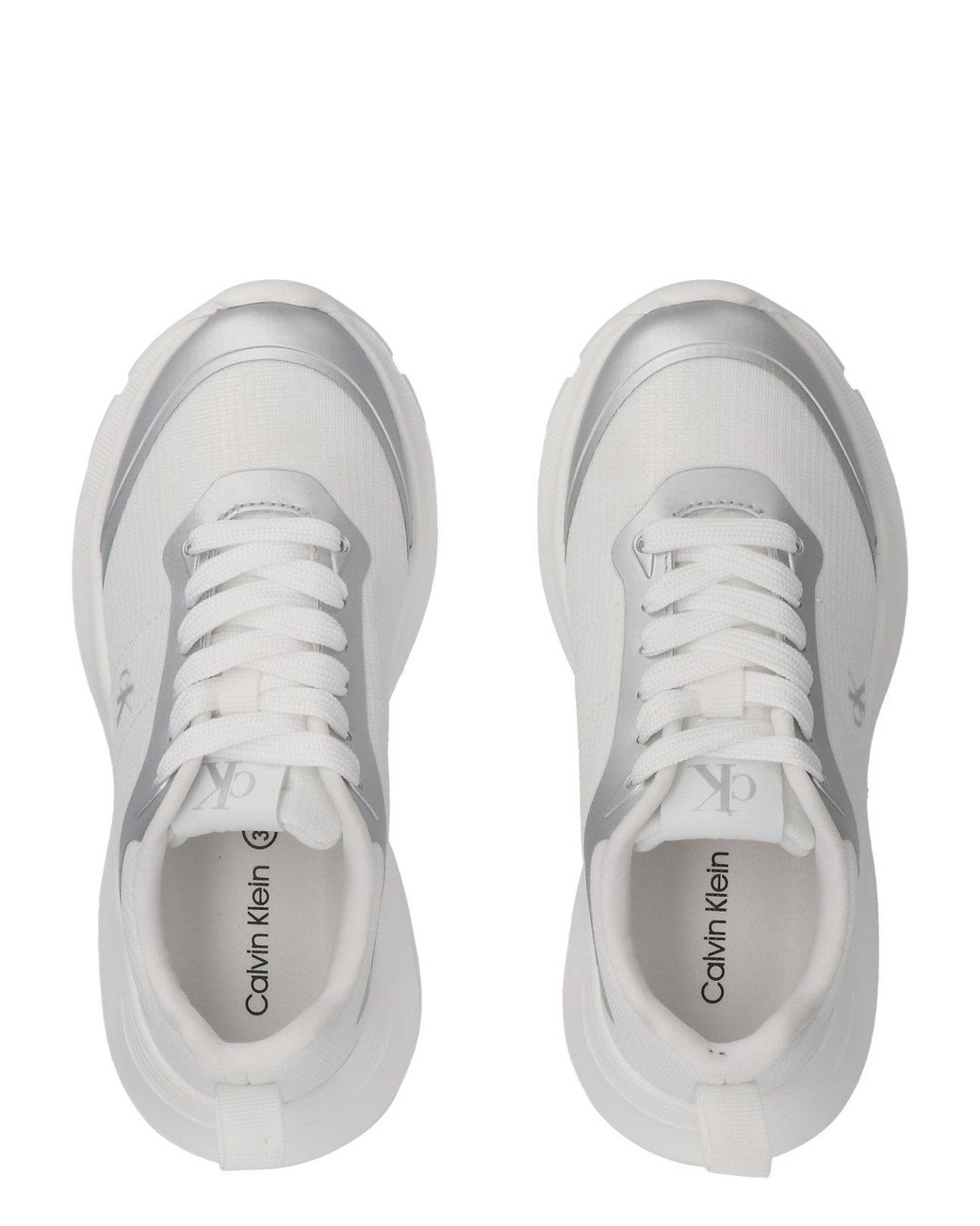 Calvin Klein Kids Signature Ck Logo Trainers in White | Lyst UK