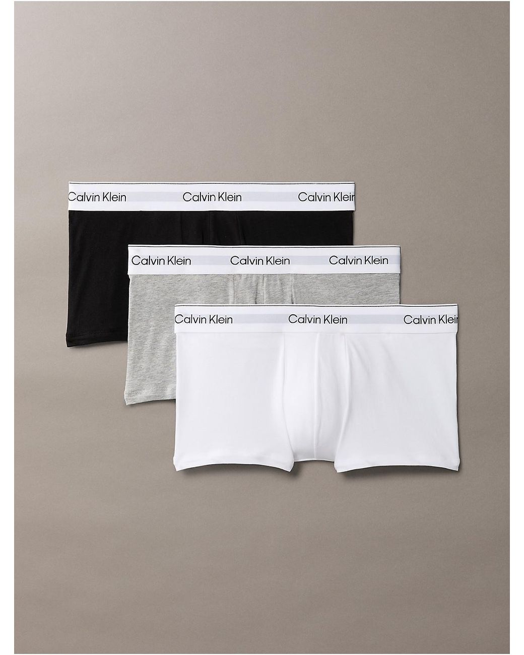 Calvin Klein Icon Cotton Stretch 3-Pack Low Rise Trunk in White for Men | Lyst