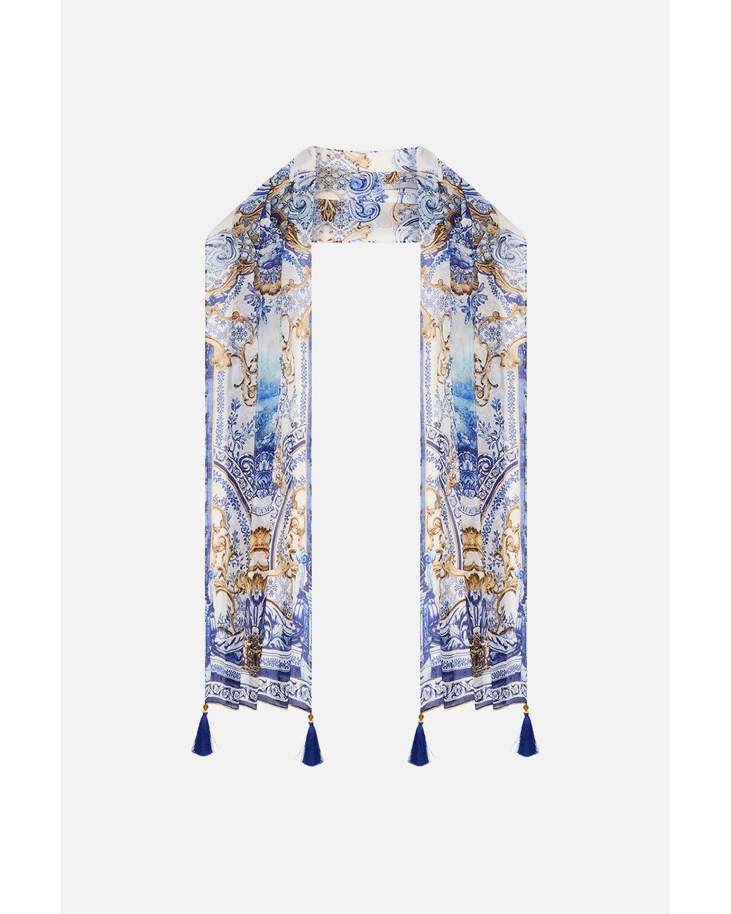 CAMILLA Long Scarf Azul Adventures in Blue | Lyst UK