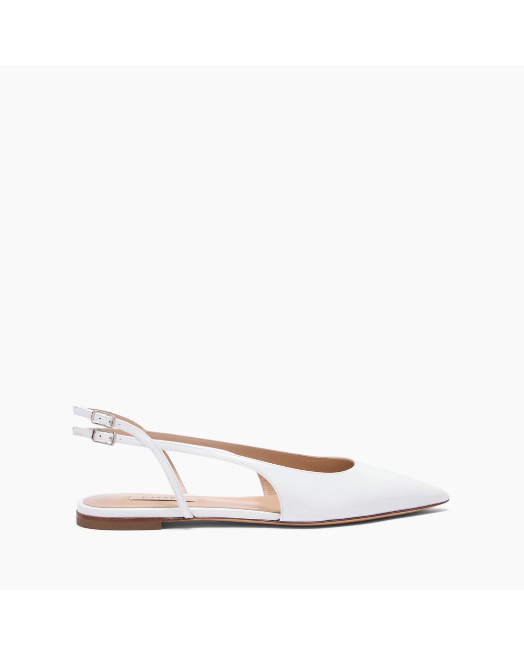 Casadei Ballet Slingback in White | Lyst