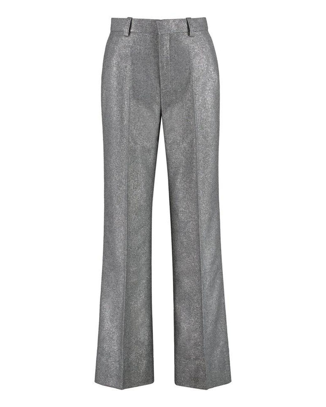 Rodebjer Emma Flared Leg Tailored Pants in Gray | Lyst
