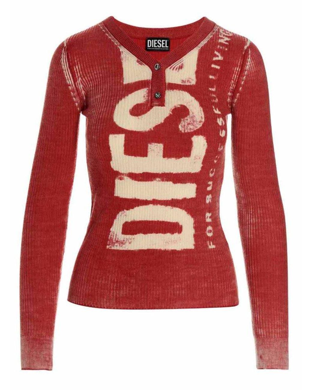 DIESEL M-arita Sweater, Cardigans in Red | Lyst