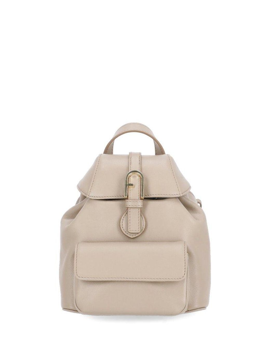 Furla Flow Backpack in Natural | Lyst UK