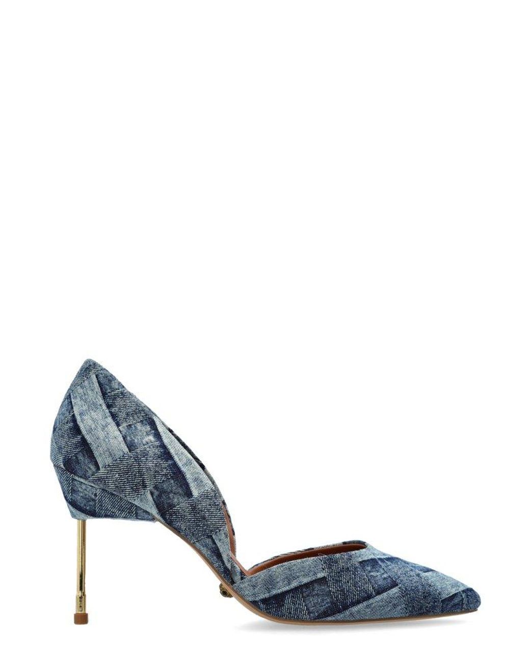 Kurt Geiger Elegant Textured Pumps in Blue | Lyst UK