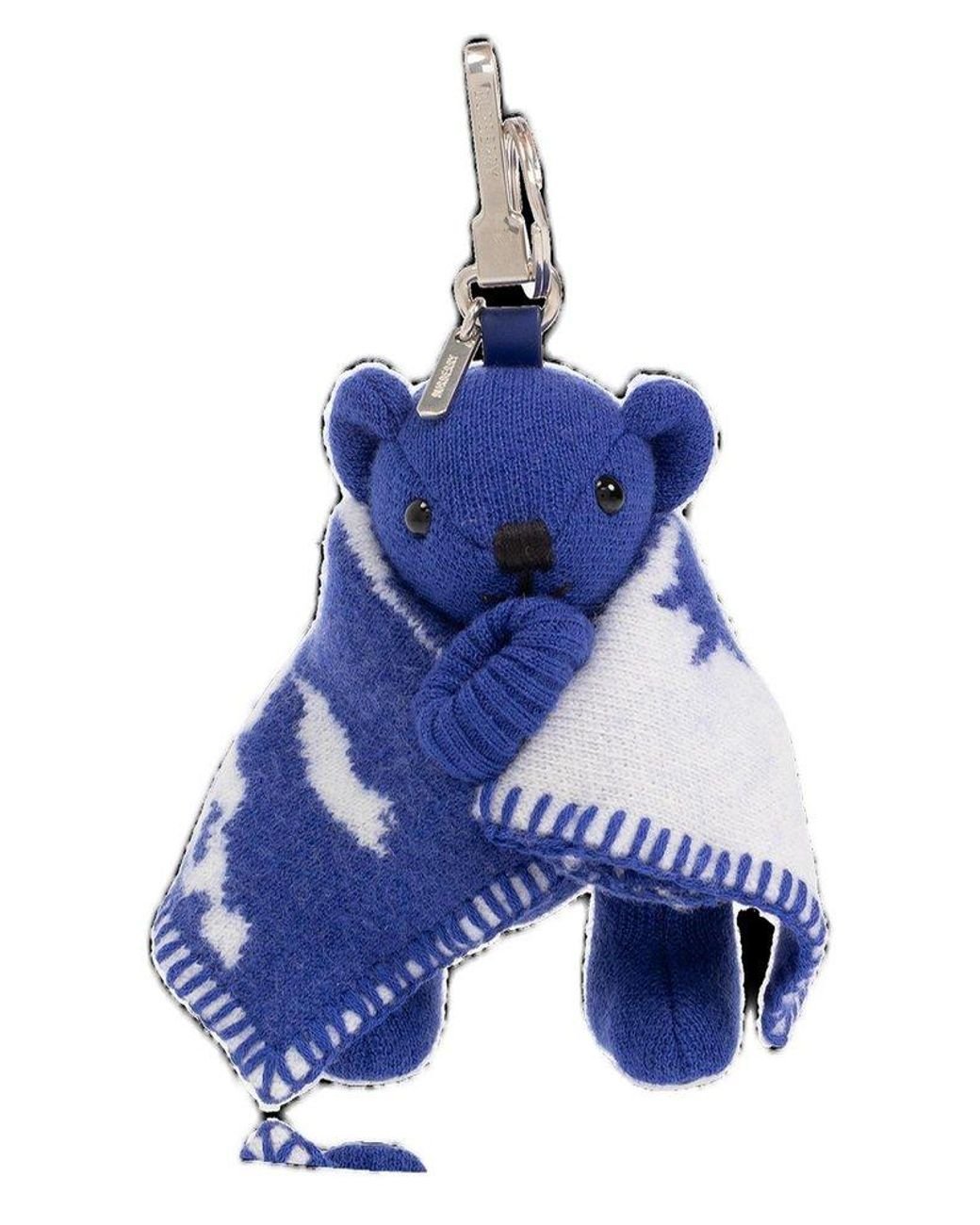 Burberry Teddy Bear Charm Keychain in Blue for Men | Lyst