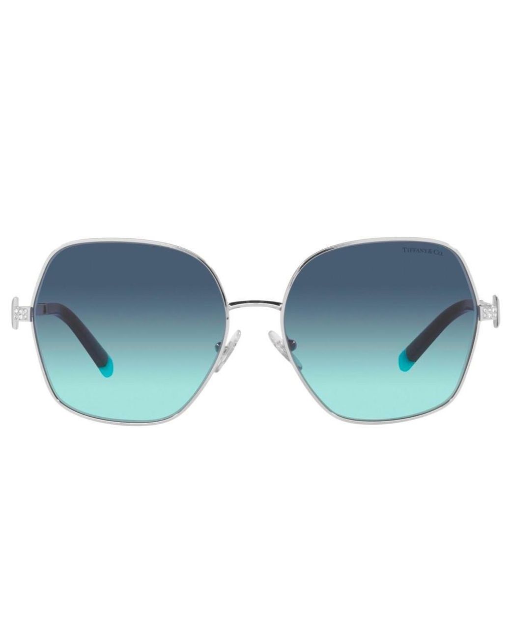 Tiffany & Co. Oversized Square Frame Glasses in Blue | Lyst