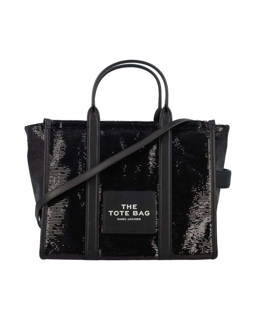 Marc Jacobs The Medium Sequin Embellished Tote Bag in Black | Lyst