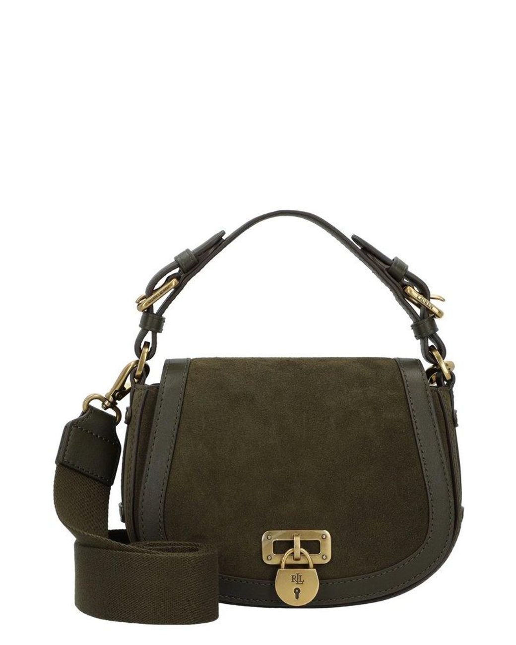 Ralph Lauren Tanner Medium Crossbody Bag in Black | Lyst