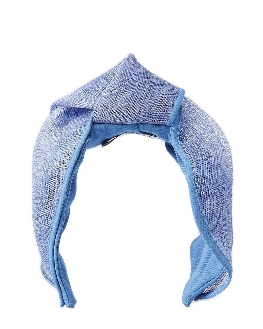 Flapper Stella Knotted Logo Tag Headband in Blue | Lyst UK