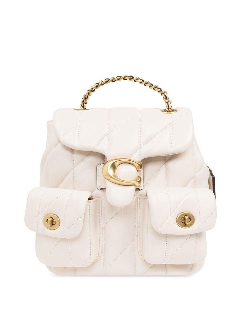 COACH Tabby Backpack, in White | Lyst
