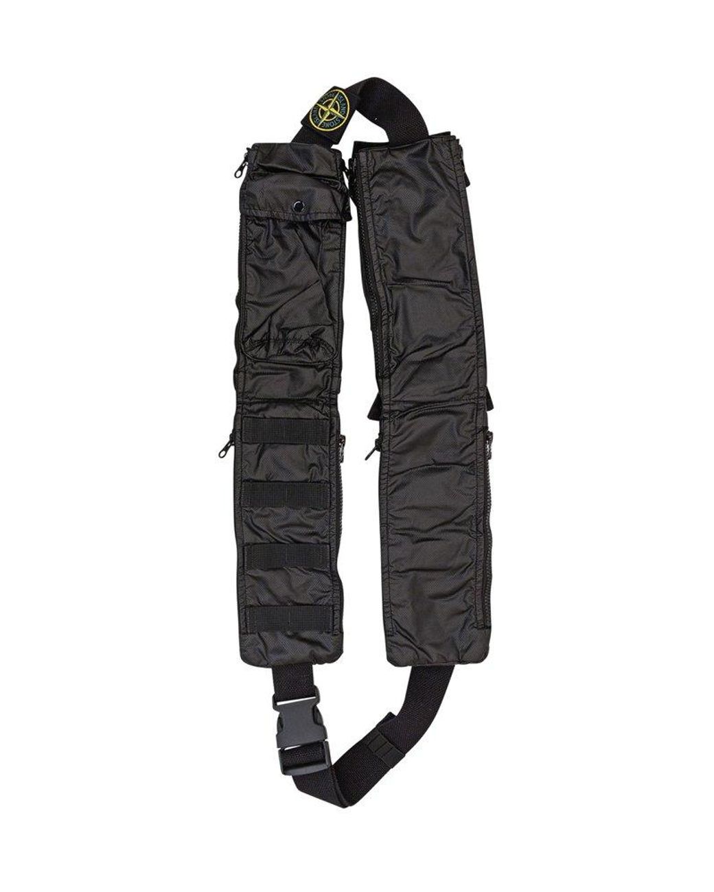 Stone Island Mussola Gommata Shoulder Pouch Bag in Blue for Men | Lyst