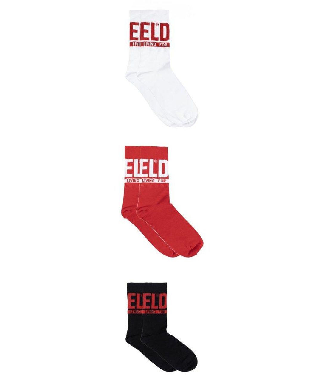 DIESEL Skm-ray-threepack Logo Cuff Socks in Red for Men | Lyst DIESEL Skm-ray-threepack Logo Cuff Socks in Red for Men | Lyst