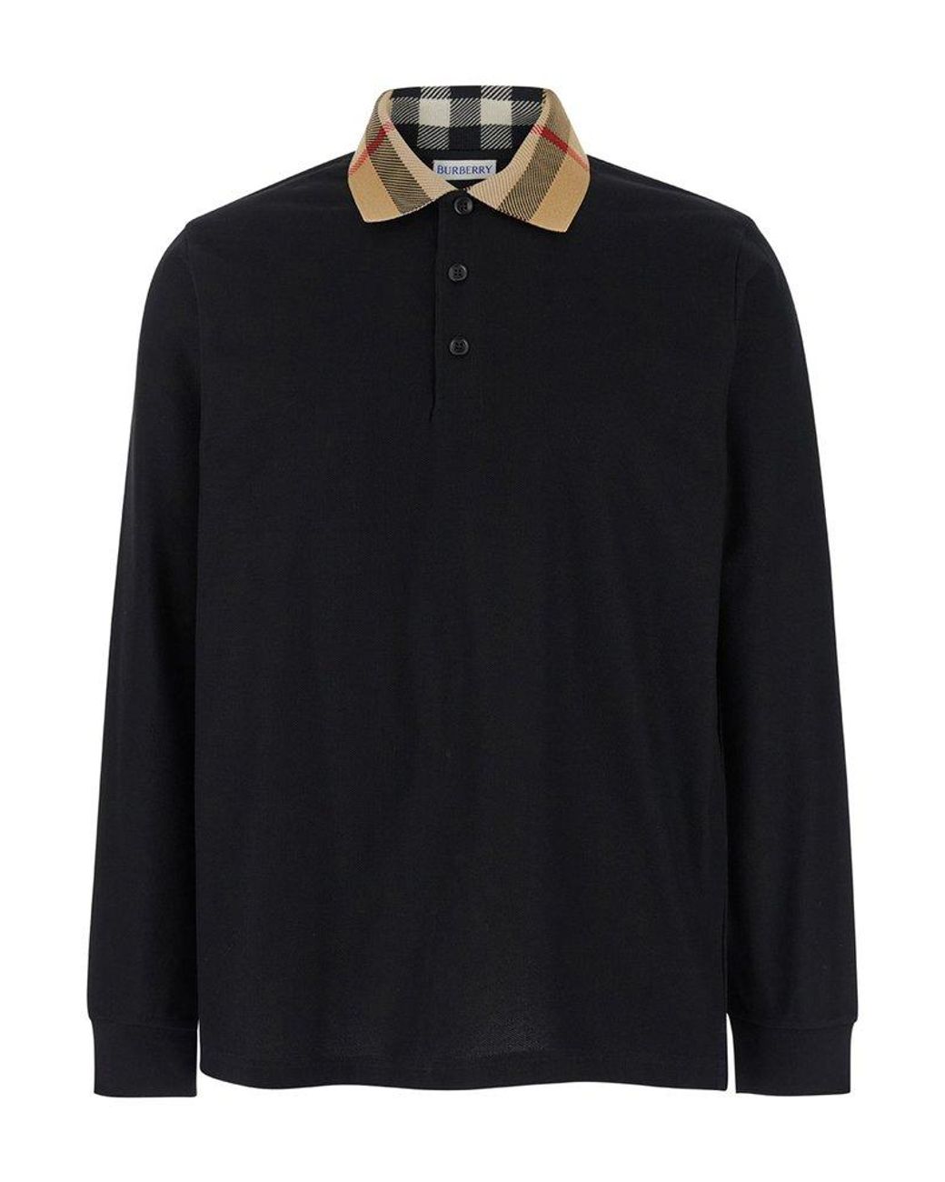 Burberry Long-Sleeve Cotton Crew Neck T-Shirt in Black for Burberry Long-Sleeve Cotton Crew Neck T-Shirt in Black for