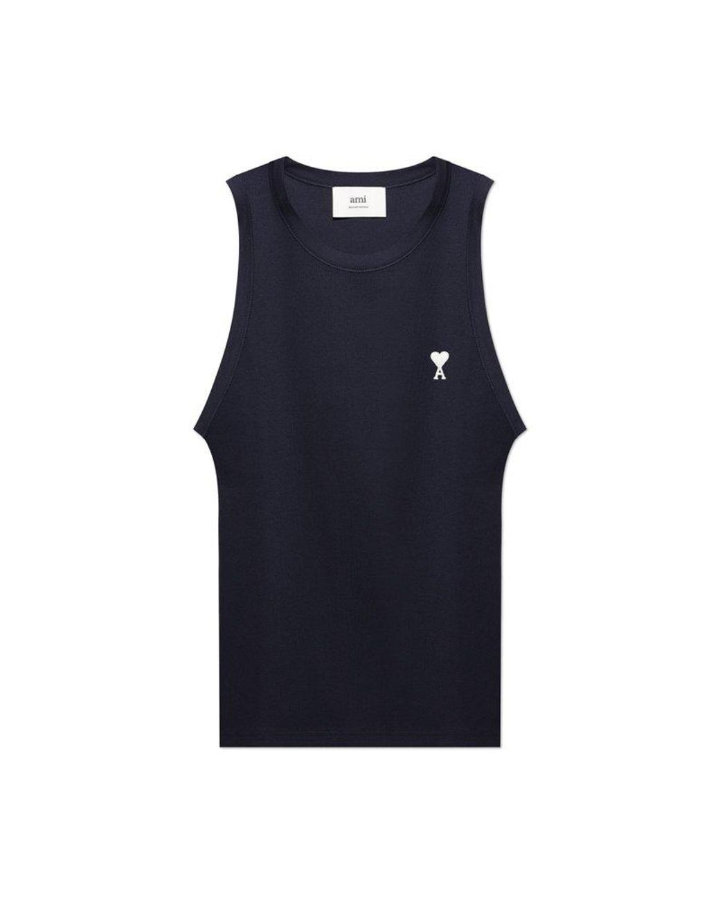 Ami Paris Top With Embroidered Logo in Blue for Men | Lyst