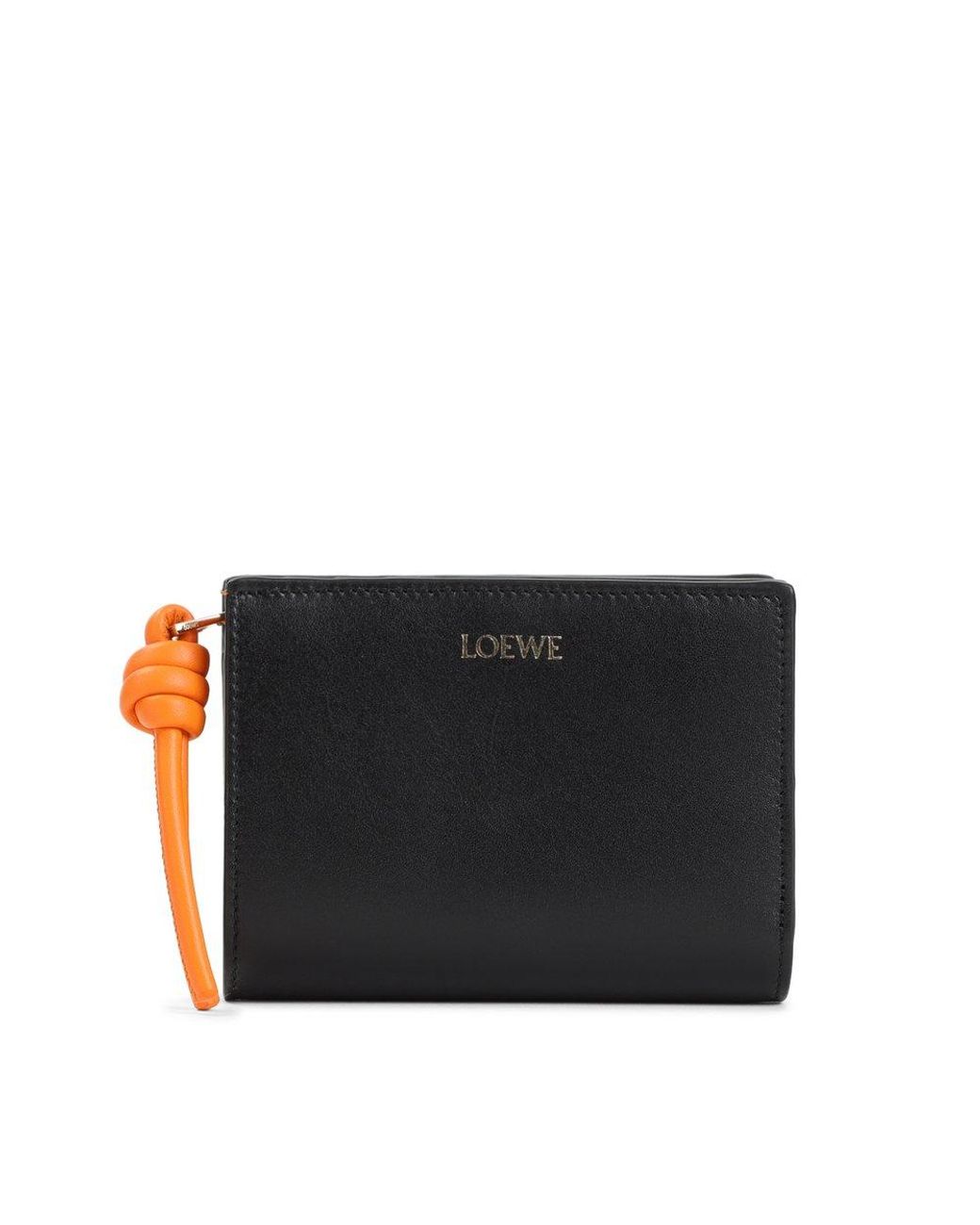 Loewe Knot-Detailed Bi-Fold Wallet in Black | Lyst