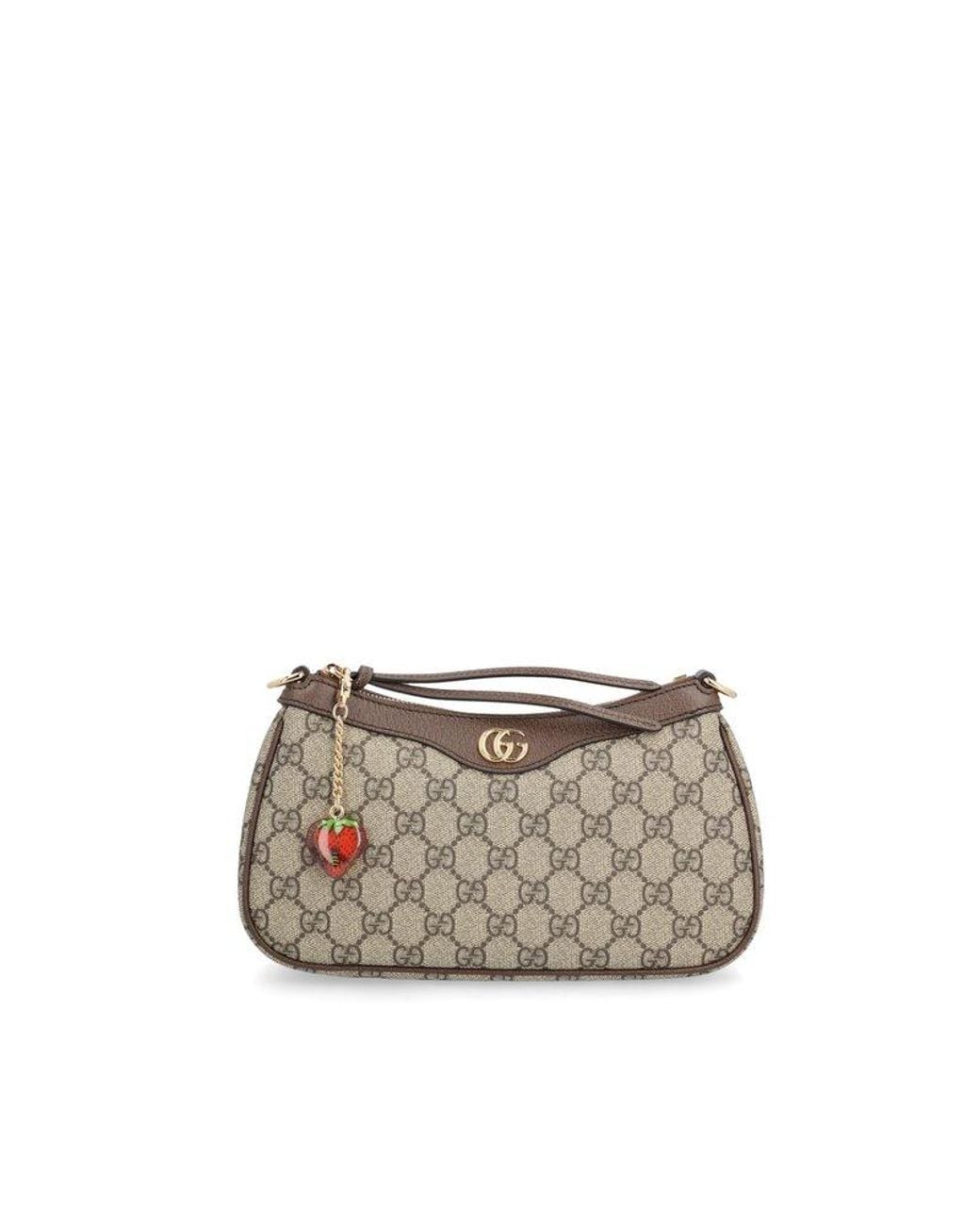 Gucci Ophidia GG Small Handbag in White | Lyst