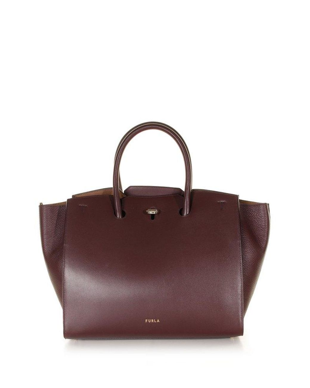 Furla Genesi Logo Detailed Large Tote Bag in Purple | Lyst