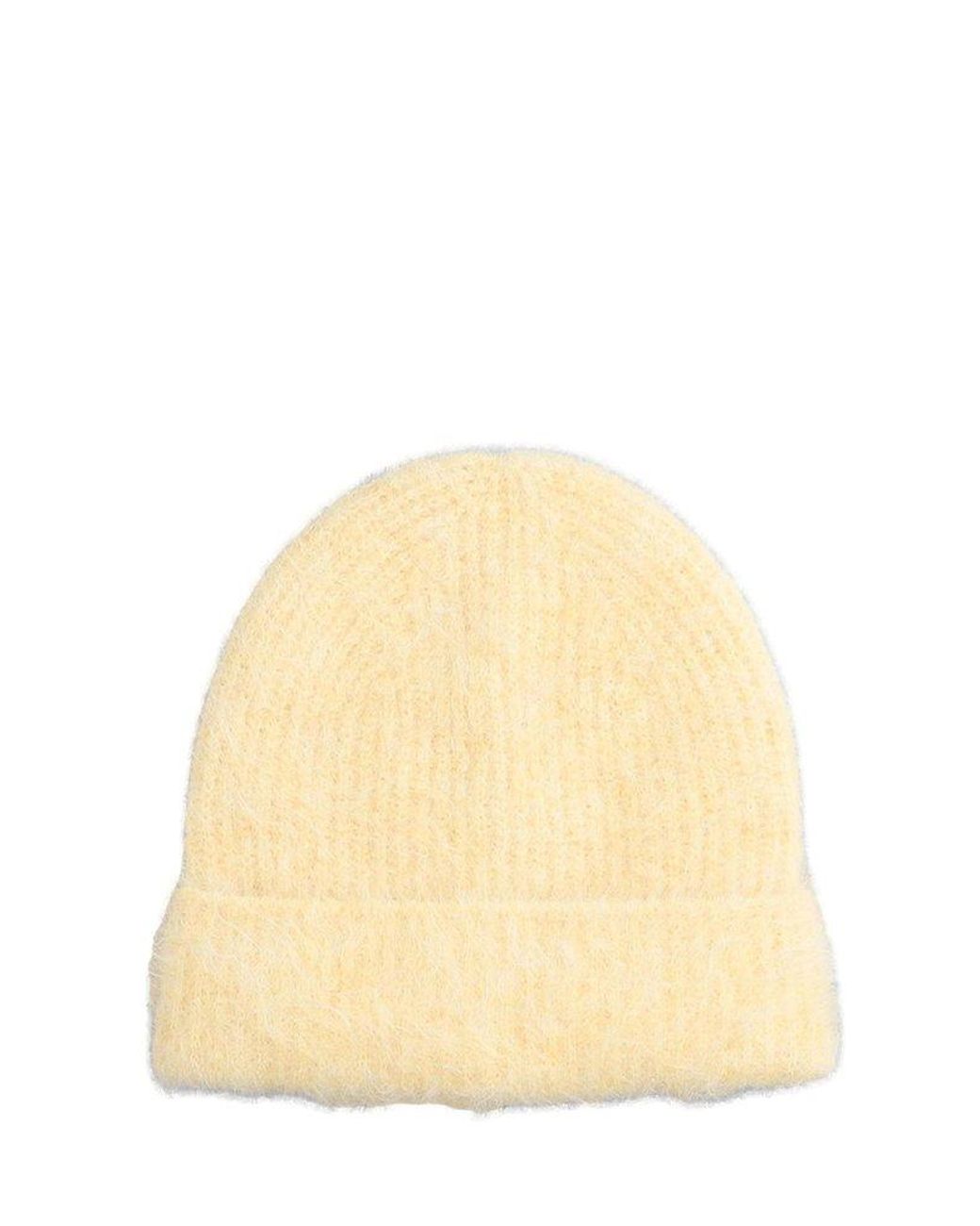 Séfr Fuzzy Beanie Hat in Natural | Lyst UK