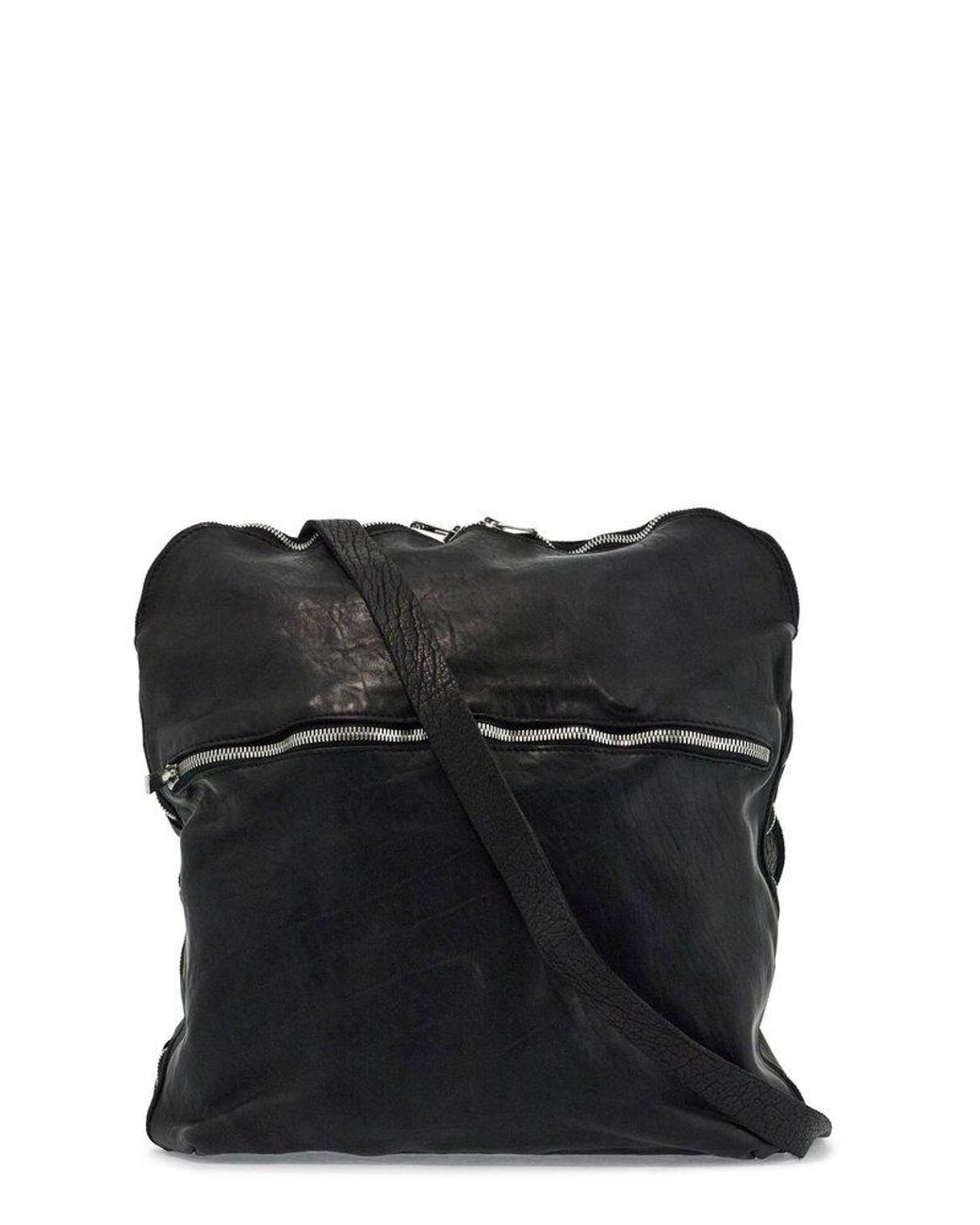 Guidi Zip-Up Crossbody Bag in Black for Men | Lyst