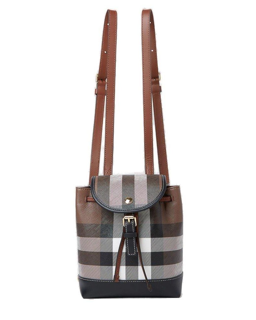 Burberry Brown Micro Backpack | Lyst