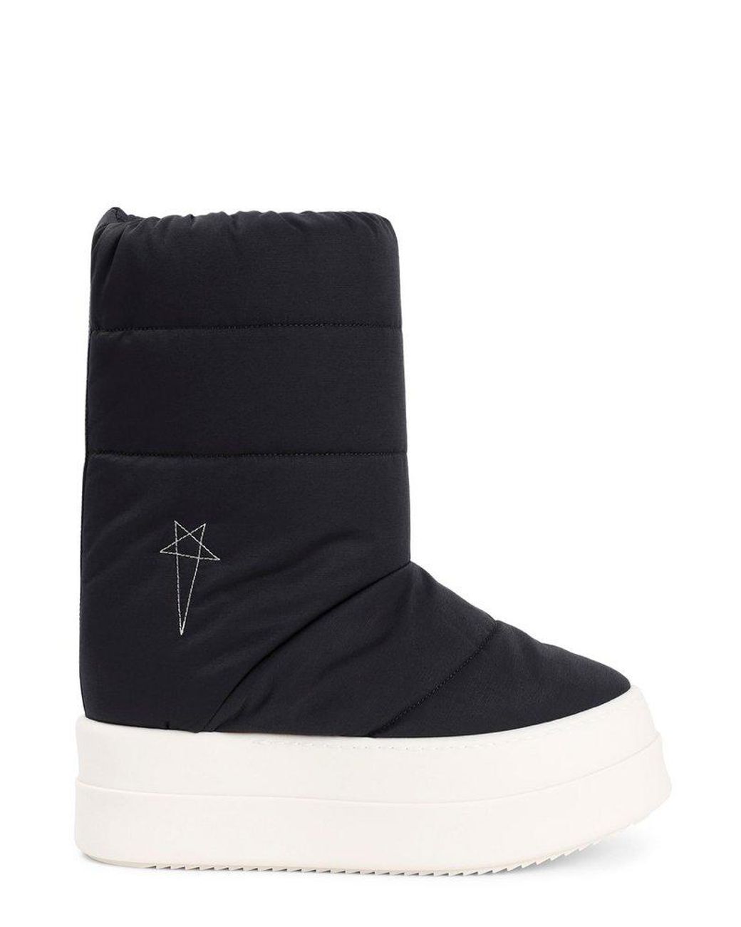 Rick Owens Star Detailed Platform Padded Boots in Black for Men | Lyst