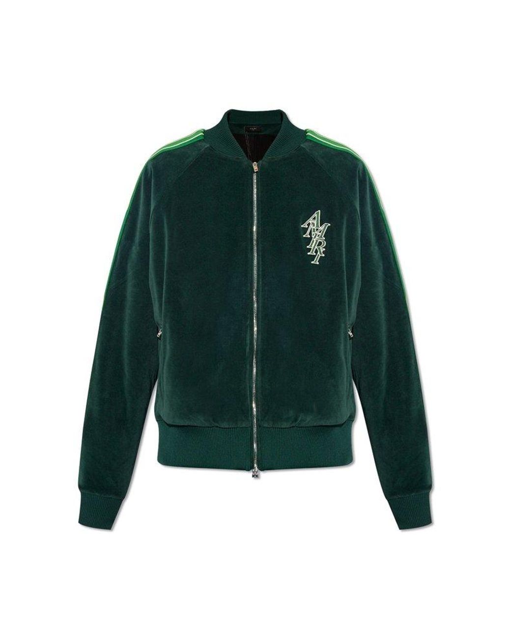 Amiri Stack Monogram Zipped Jacket in Green for Men | Lyst