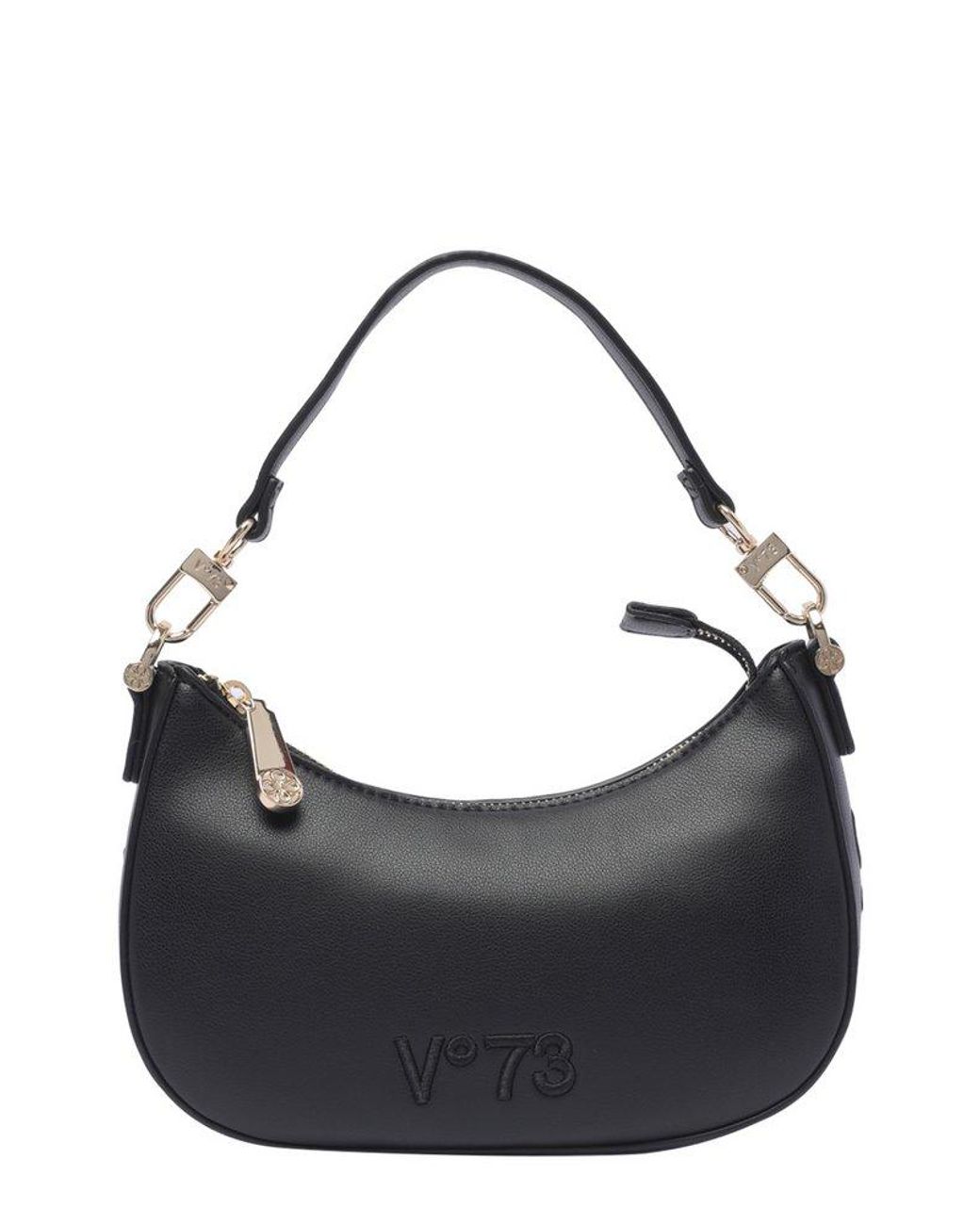 V73 Echo 73 Logo Embroidered Shoulder Bag in Black | Lyst