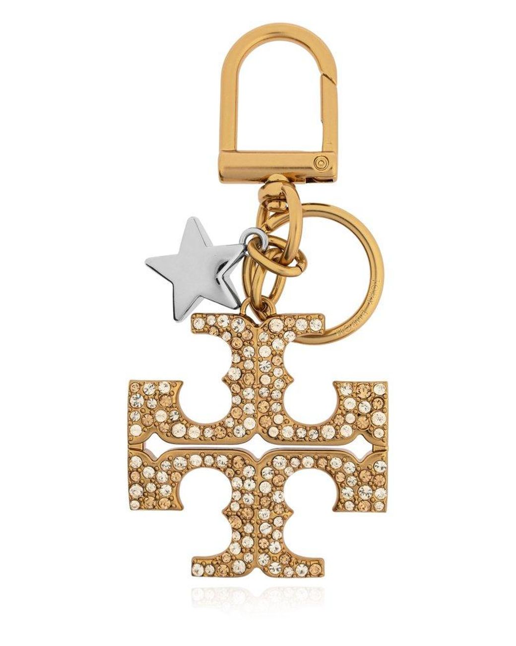 Tory Burch Embellished Keychain in Metallic | Lyst