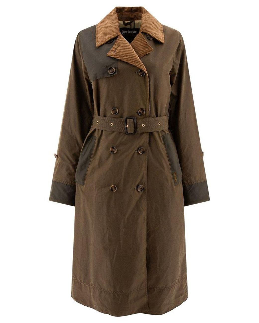 Barbour "Brackley" Trench Coat in Brown | Lyst