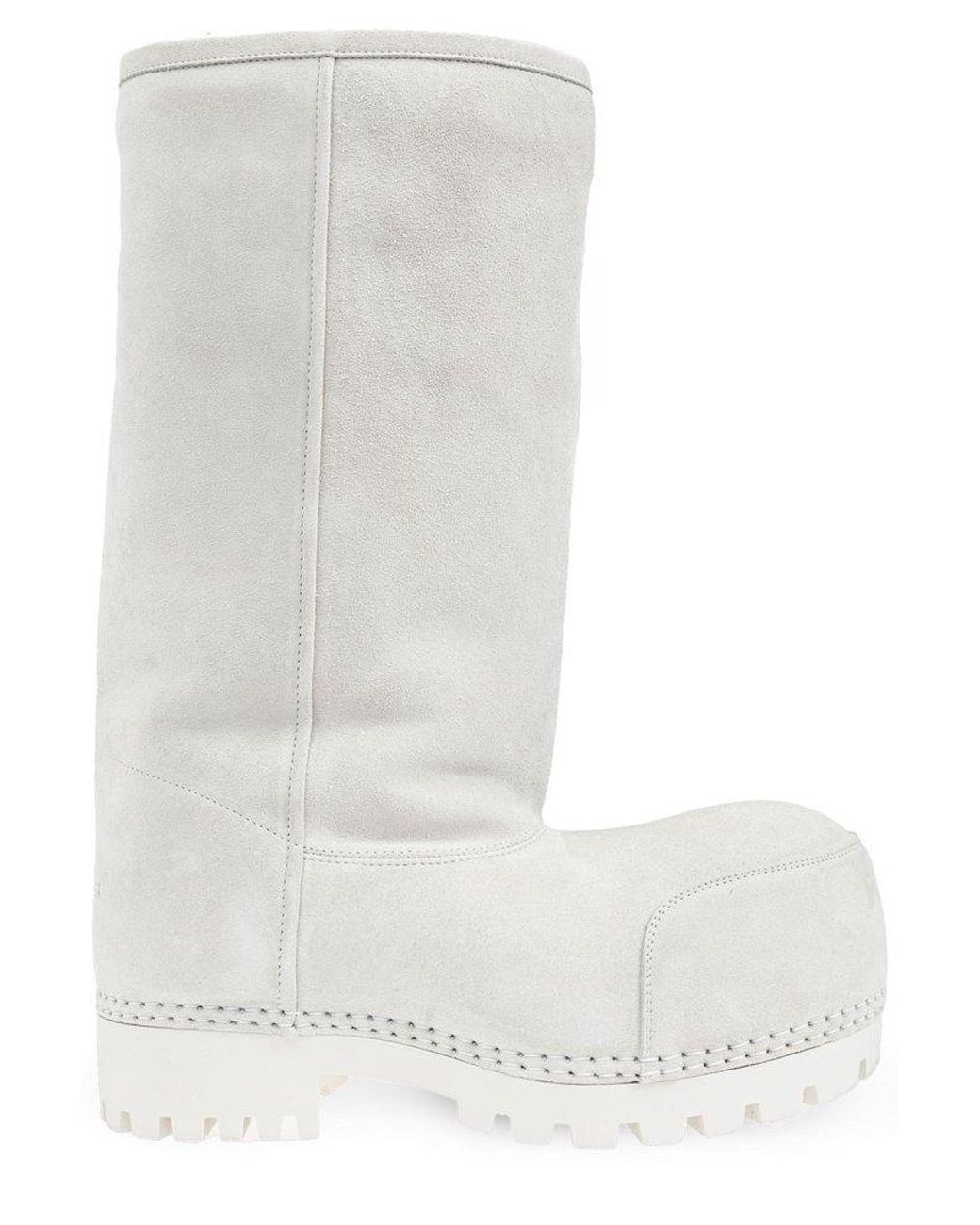Balenciaga Alaska Fur High Boots in White | Lyst