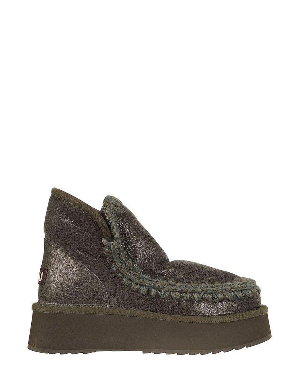 Mou Eskimo Platform Boots in Brown | Lyst