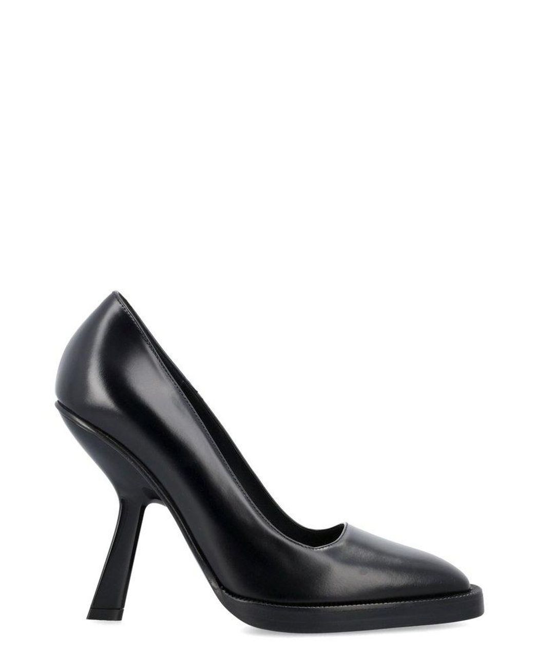 Ferragamo Shaped Pointed-toe Pumps in Black | Lyst