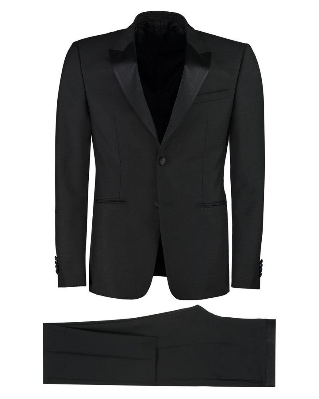 Givenchy Single-Breasted Slim Fit Satin Suit in Black for Men | Lyst