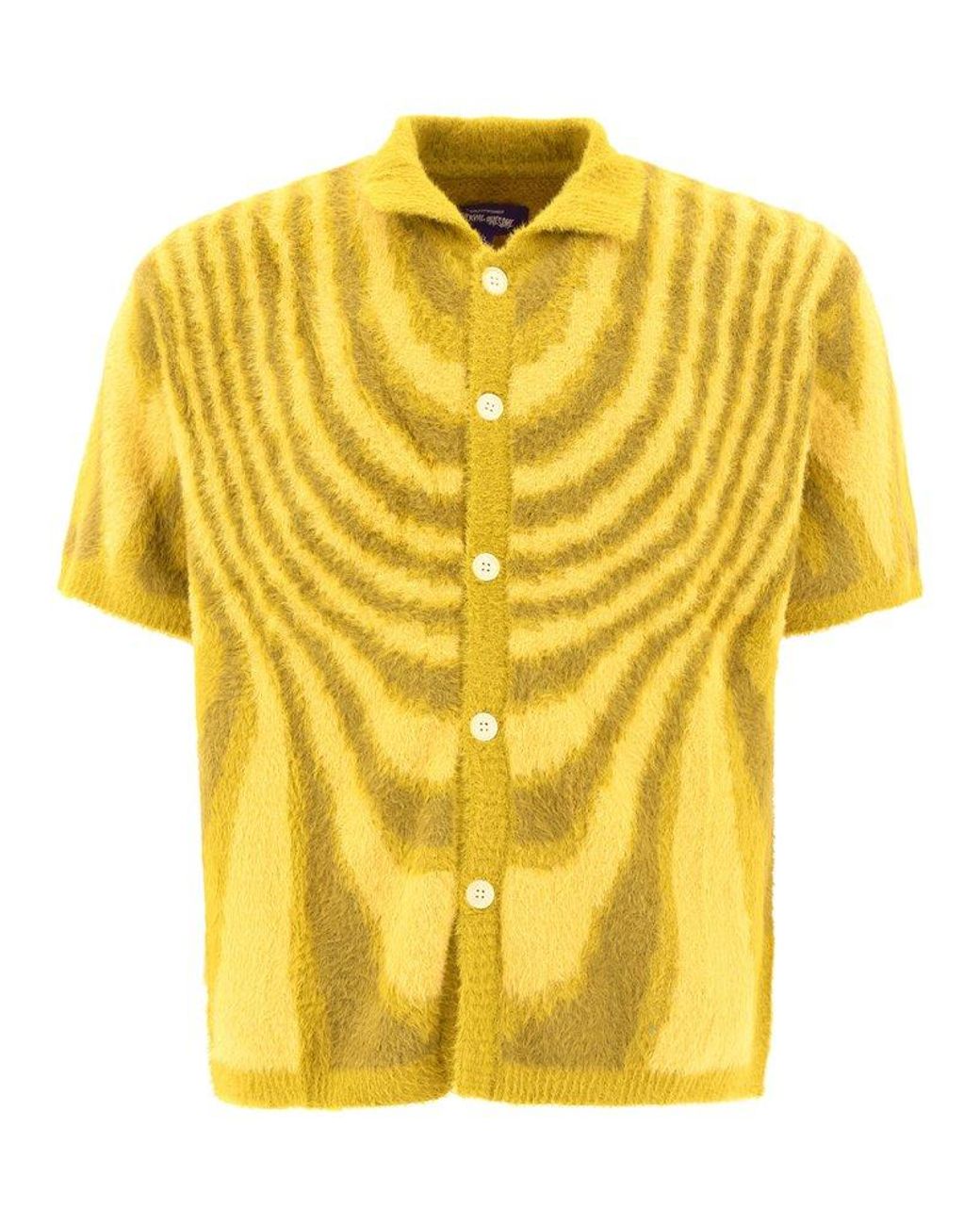 Fucking Awesome Acid Hairy Knitted Club Cardigan In Yellow For Men Lyst