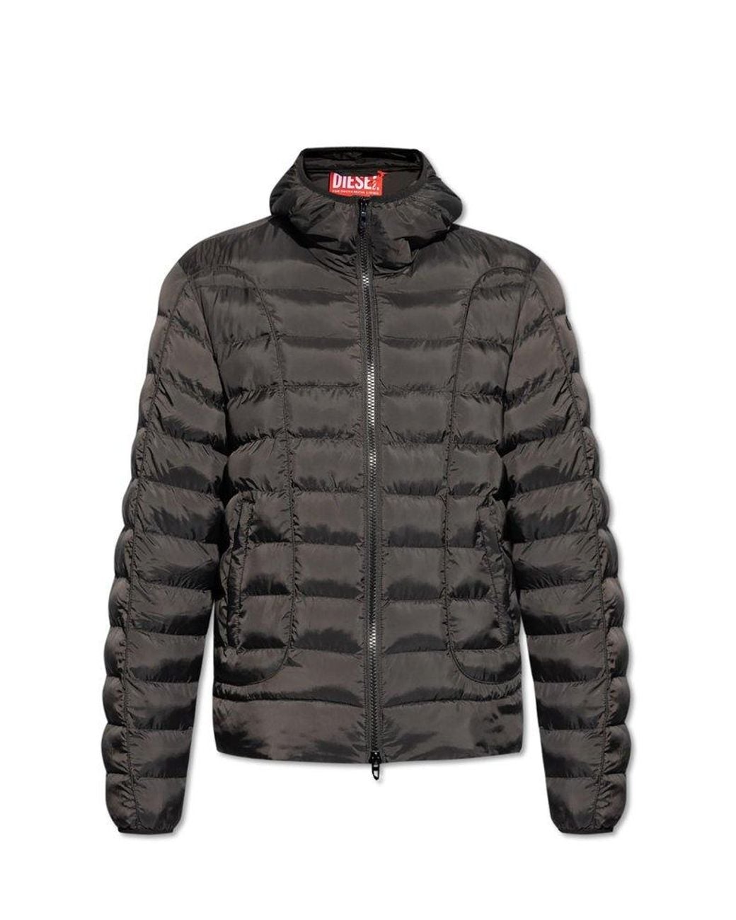 DIESEL Quilted Jacket 'W-Stone' in Black for Men | Lyst