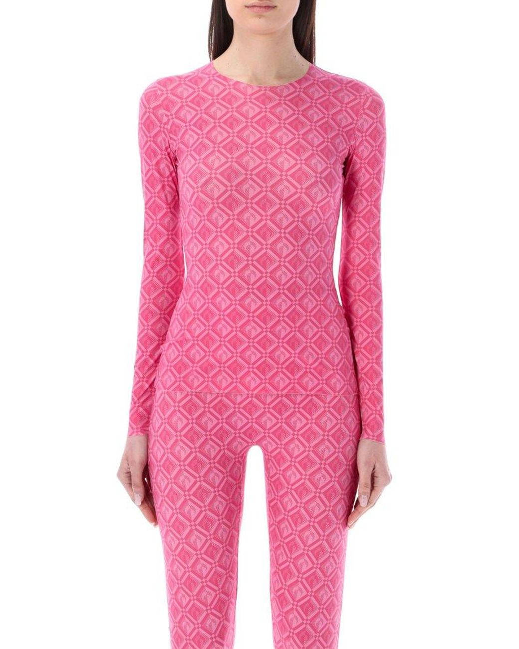 Marine Serre Regenerated Second Skin Top In Pink Lyst