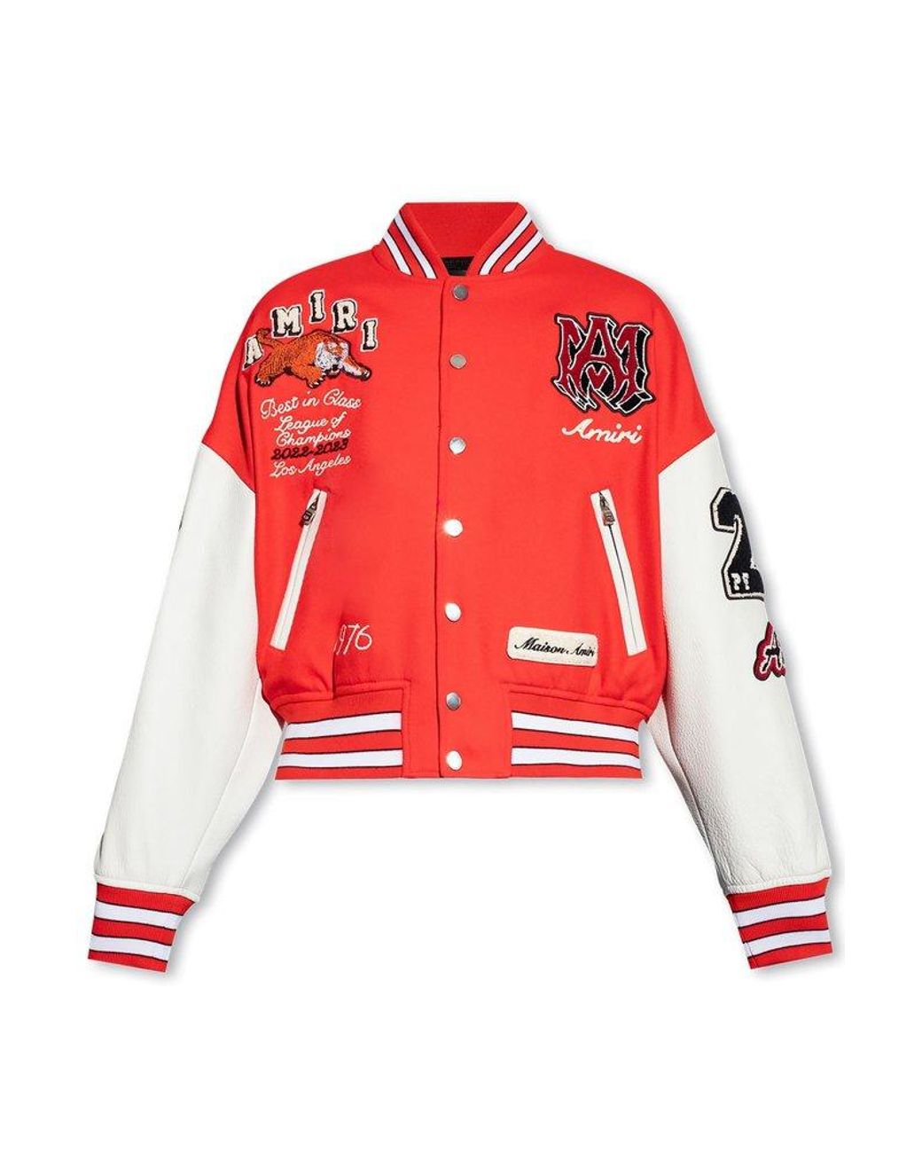 Amiri Bomber Jacket in Red | Lyst