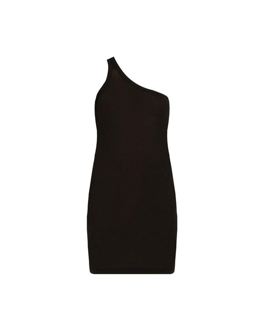 Rick Owens Top One Shoulder in Black | Lyst