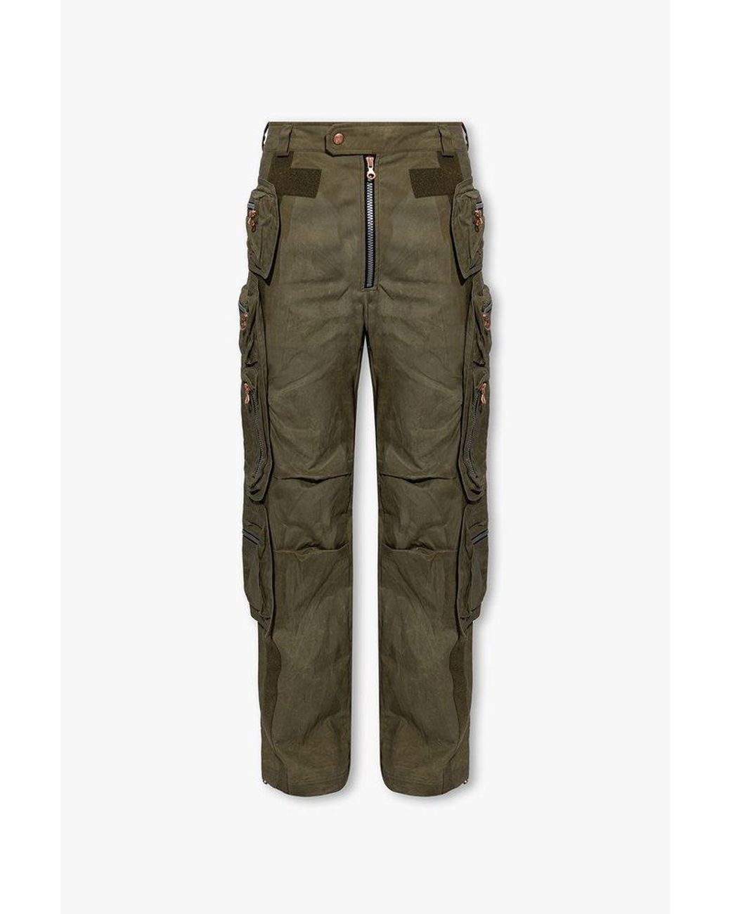 DIESEL 'p-kon' Trousers With Detachable Pockets in Green for Men | Lyst
