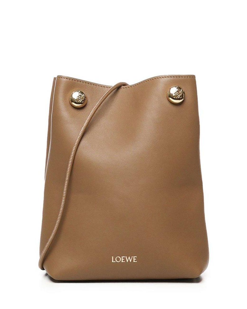 Loewe Logo Printed Pouch in Brown | Lyst