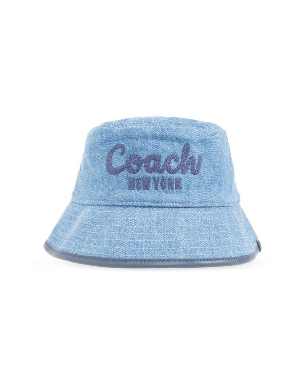 COACH Denim Hat in Blue | Lyst