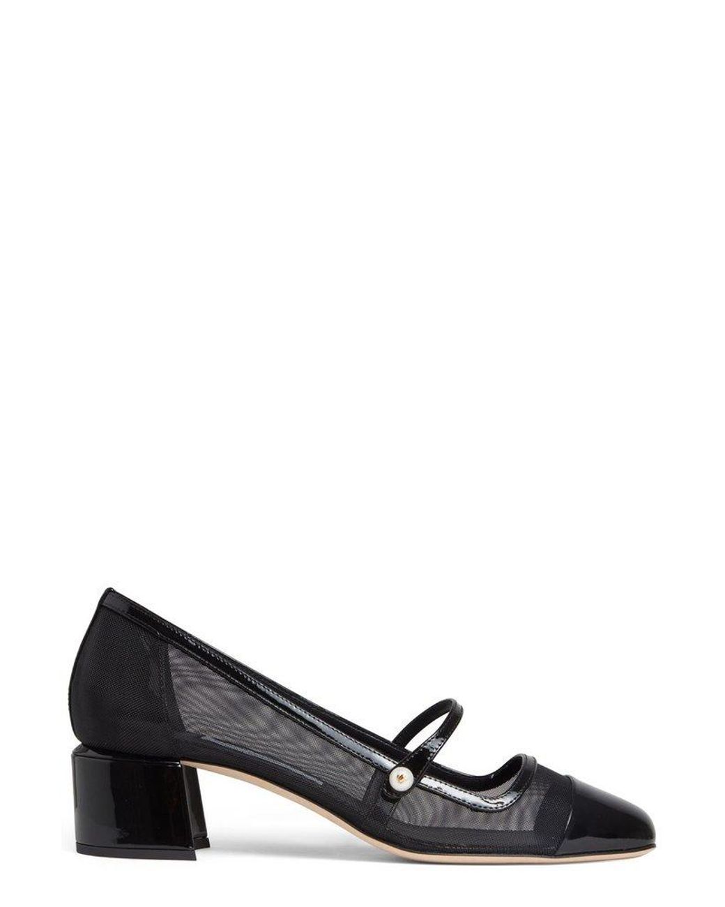 Jimmy Choo Elisa 45 Mesh Pumps In Black Lyst