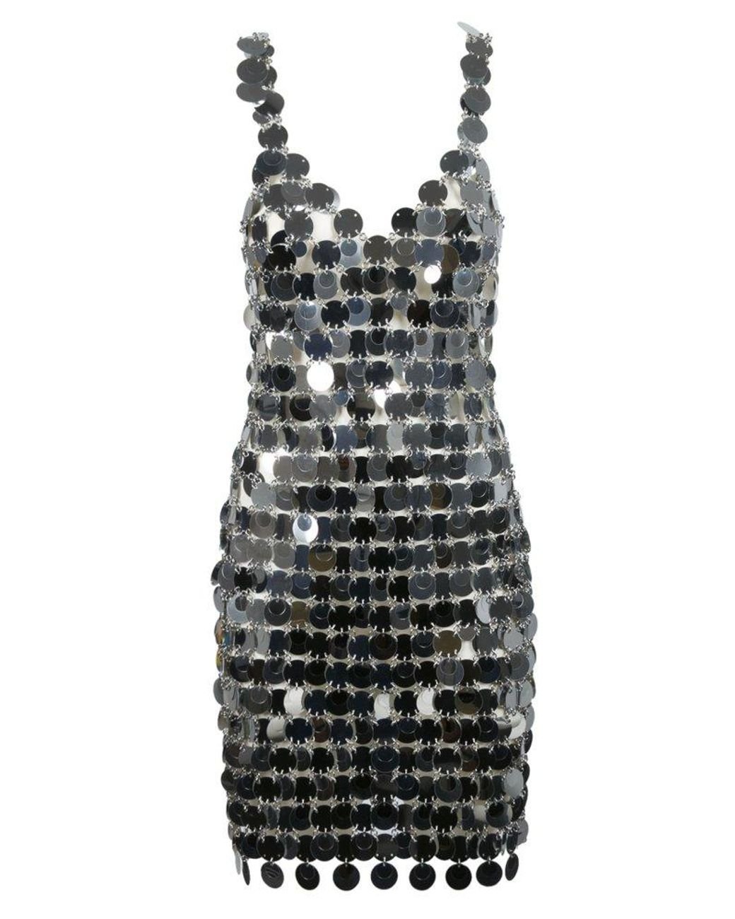 Rabanne Chainmail Mini Dress in Black | Lyst