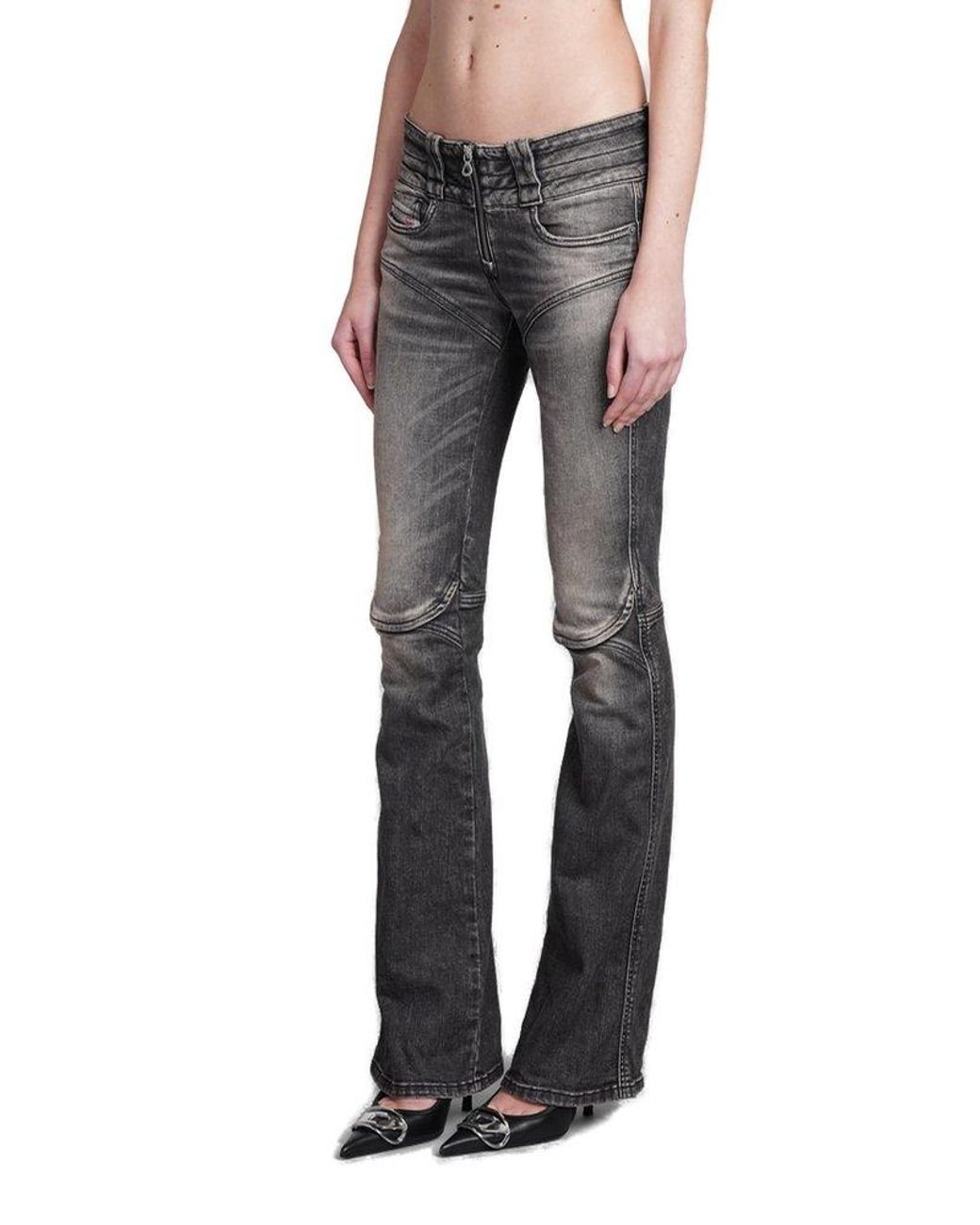 DIESEL Belthy 0jgal Panelled Bootcut Jeans in Gray | Lyst DIESEL Belthy 0jgal Panelled Bootcut Jeans in Gray | Lyst