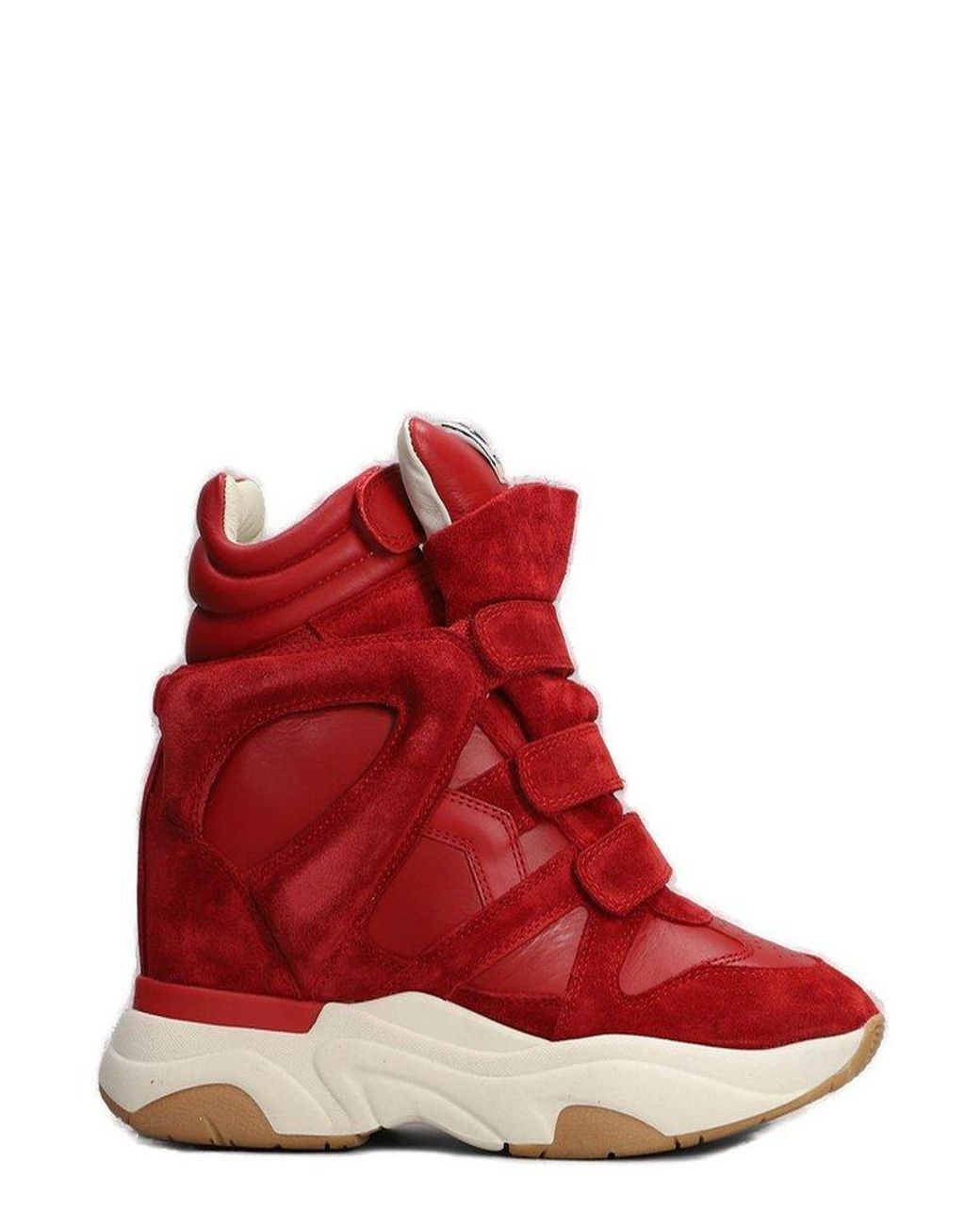 Isabel Marant Balskee Panelled Sneakers in Red | Lyst
