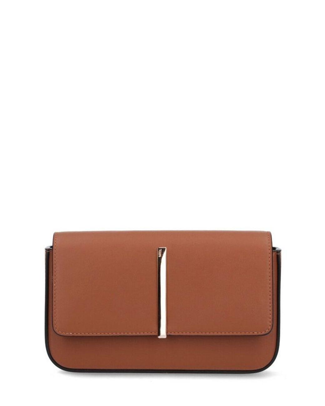 Tod's Mini Flap Bag in Brown | Lyst